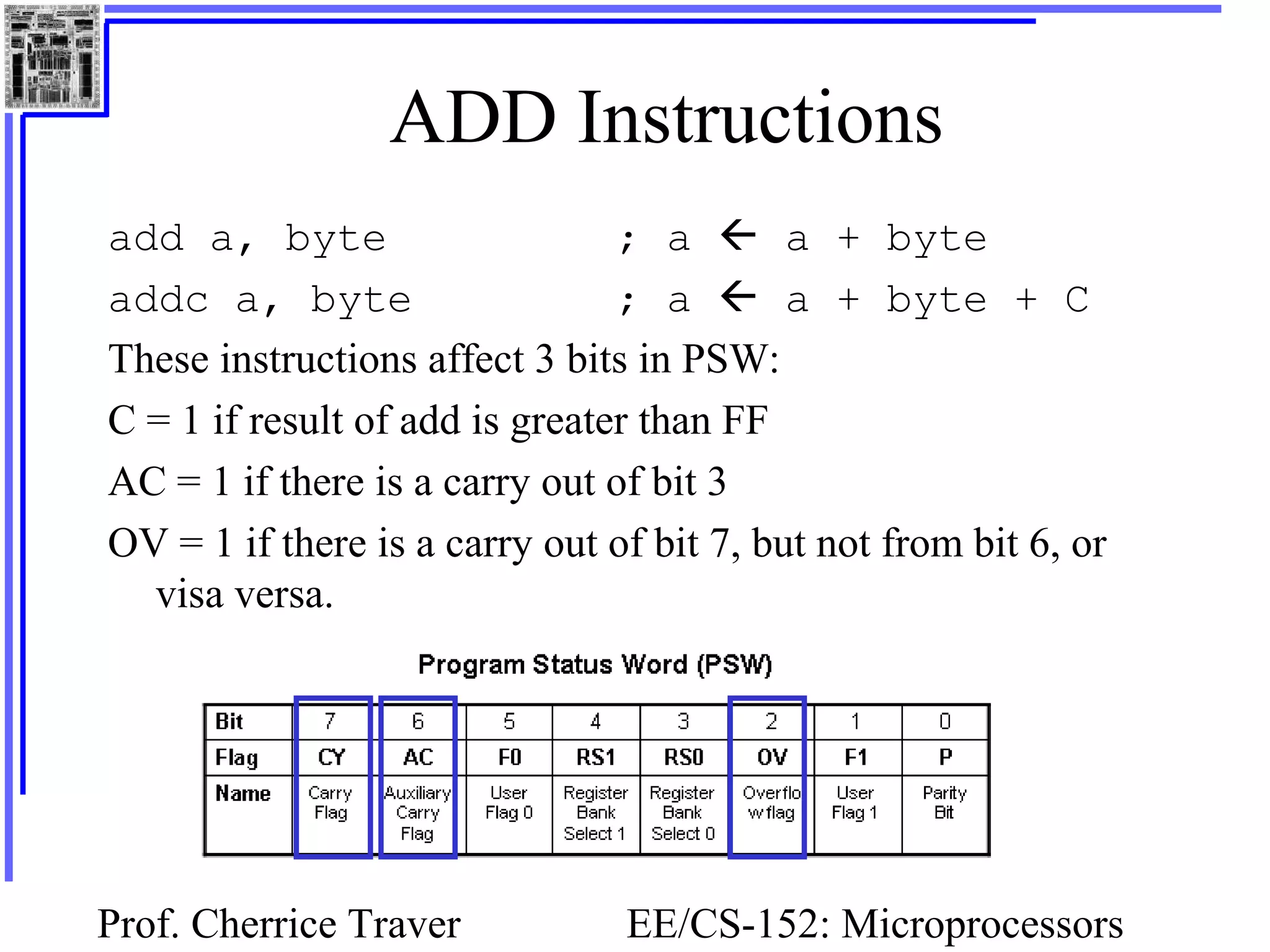 The 8051 assembly language | PPT