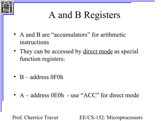 The 8051 assembly language | PPT