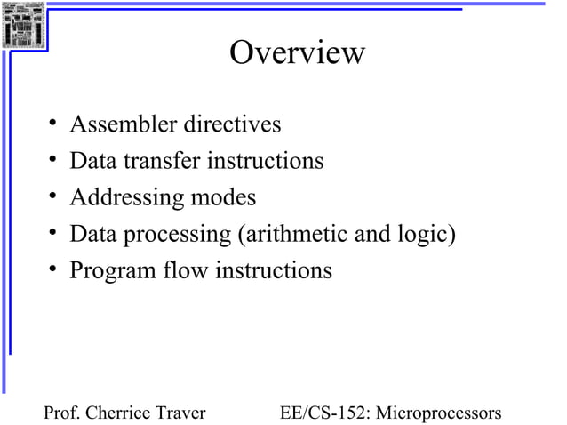 The 8051 assembly language | PPT
