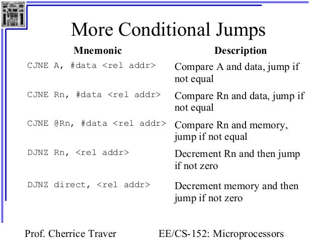 The 8051 assembly language