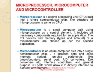 The 8051 microcontroler based embedded systems | PPTX