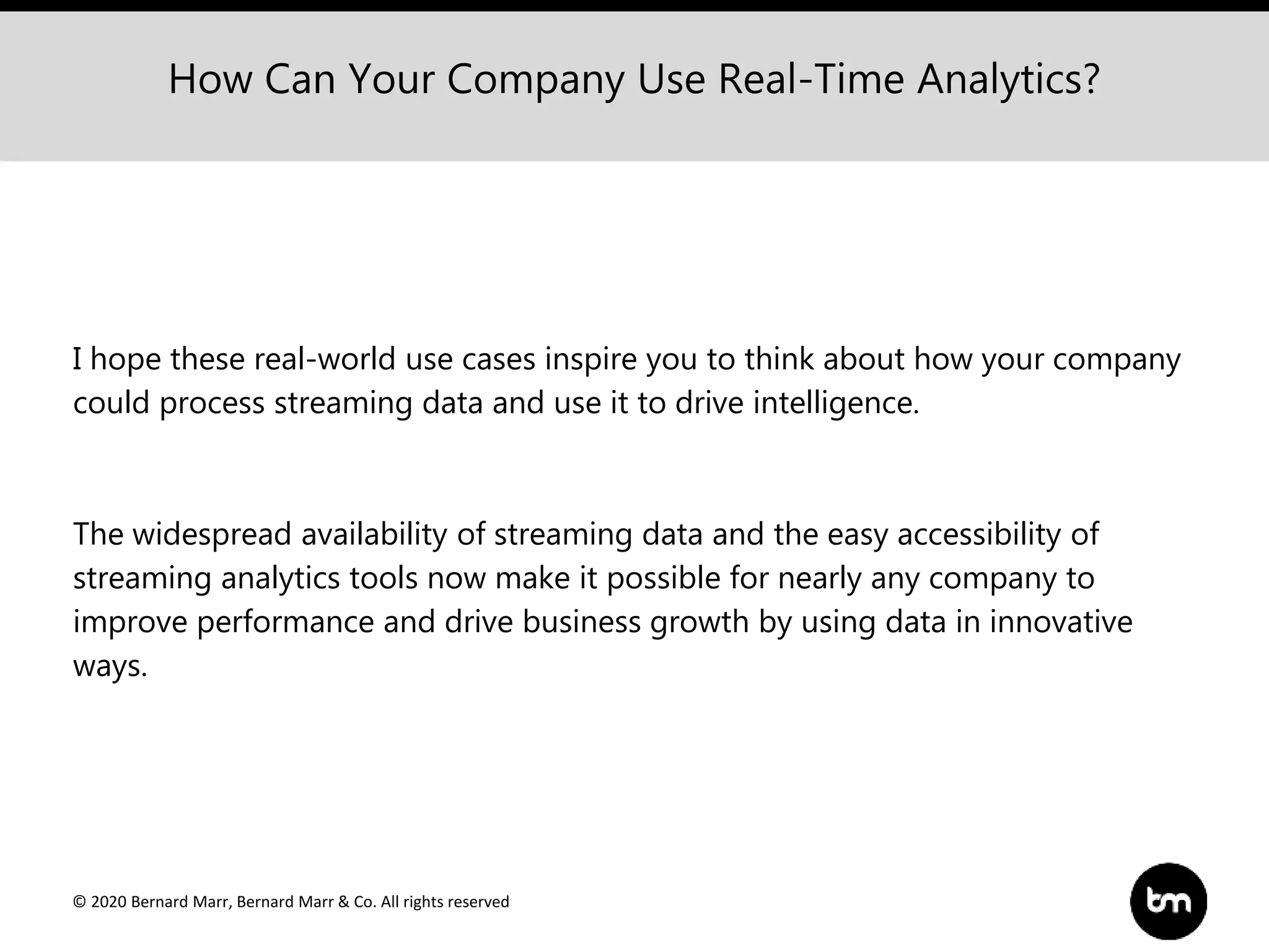 The 8 Best Examples Of Real-Time Data Analytics | PPTX