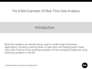 The 8 Best Examples Of Real-Time Data Analytics | PPTX