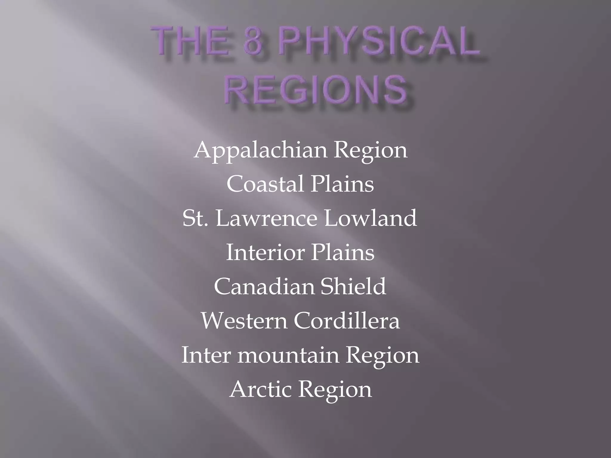 The 8 physical regions | PPTX