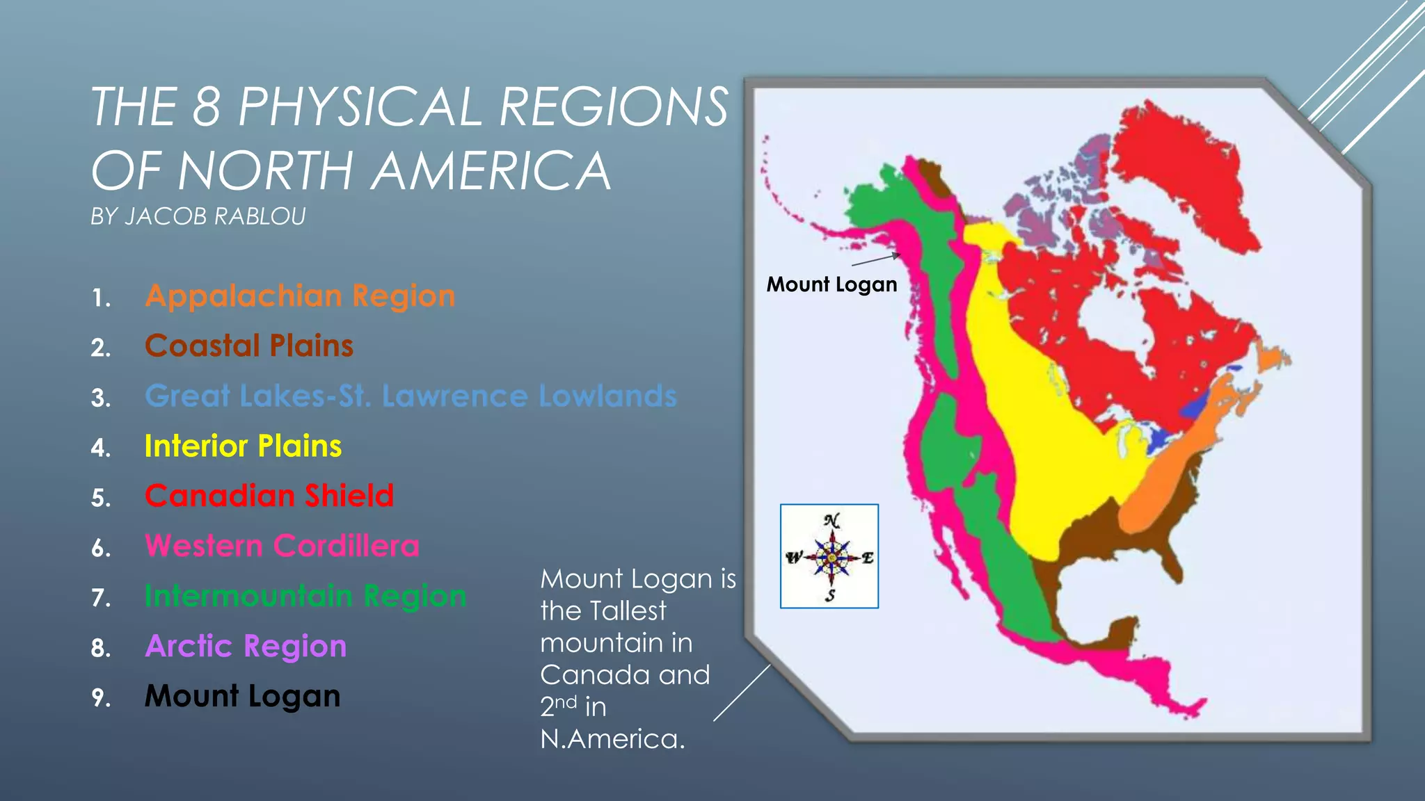 The 8 physical regions of north america | PPTX