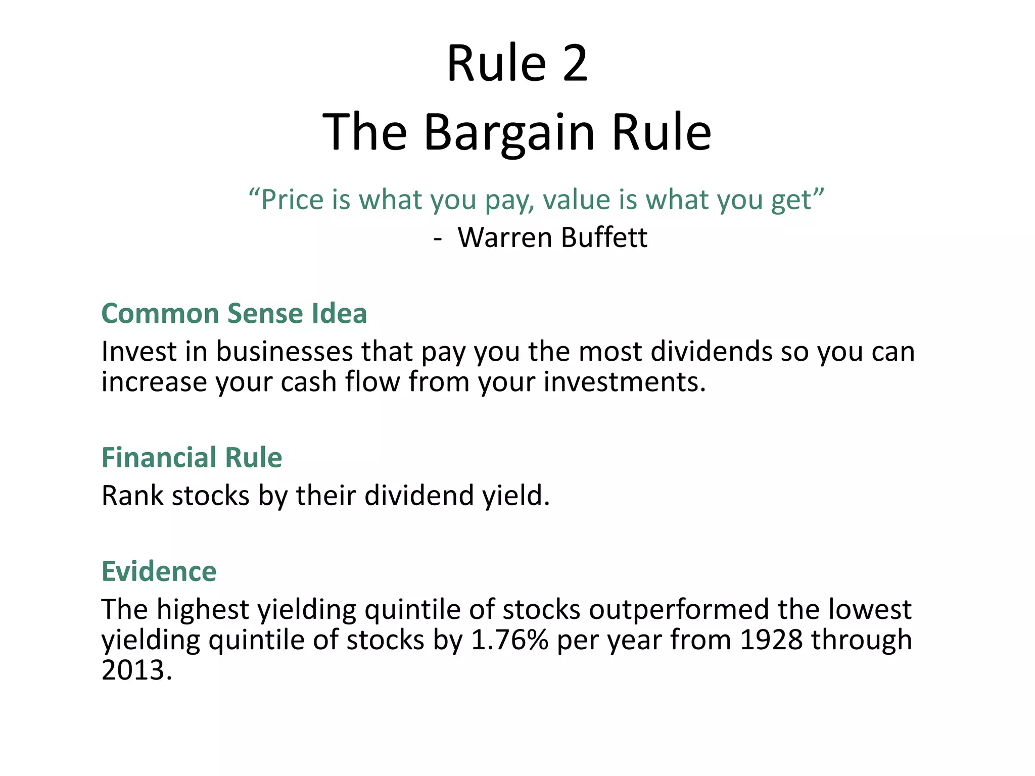 The 8 rules of dividend investing | PPT