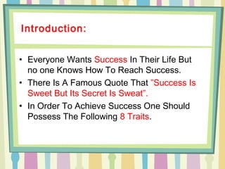 The 8 traits successful people have in common | PPT