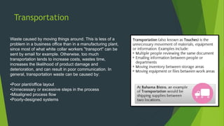 The 8 waste in Lean Manufacturing - Lean Six Sigma Training | PPTX