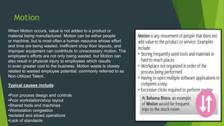 The 8 waste in Lean Manufacturing - Lean Six Sigma Training | PPTX