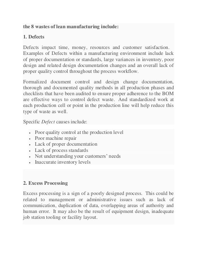 the 8 wastes of lean manufacturing include.pdf