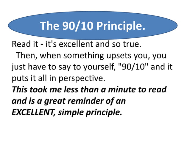 The 90/10 principle | PPSX