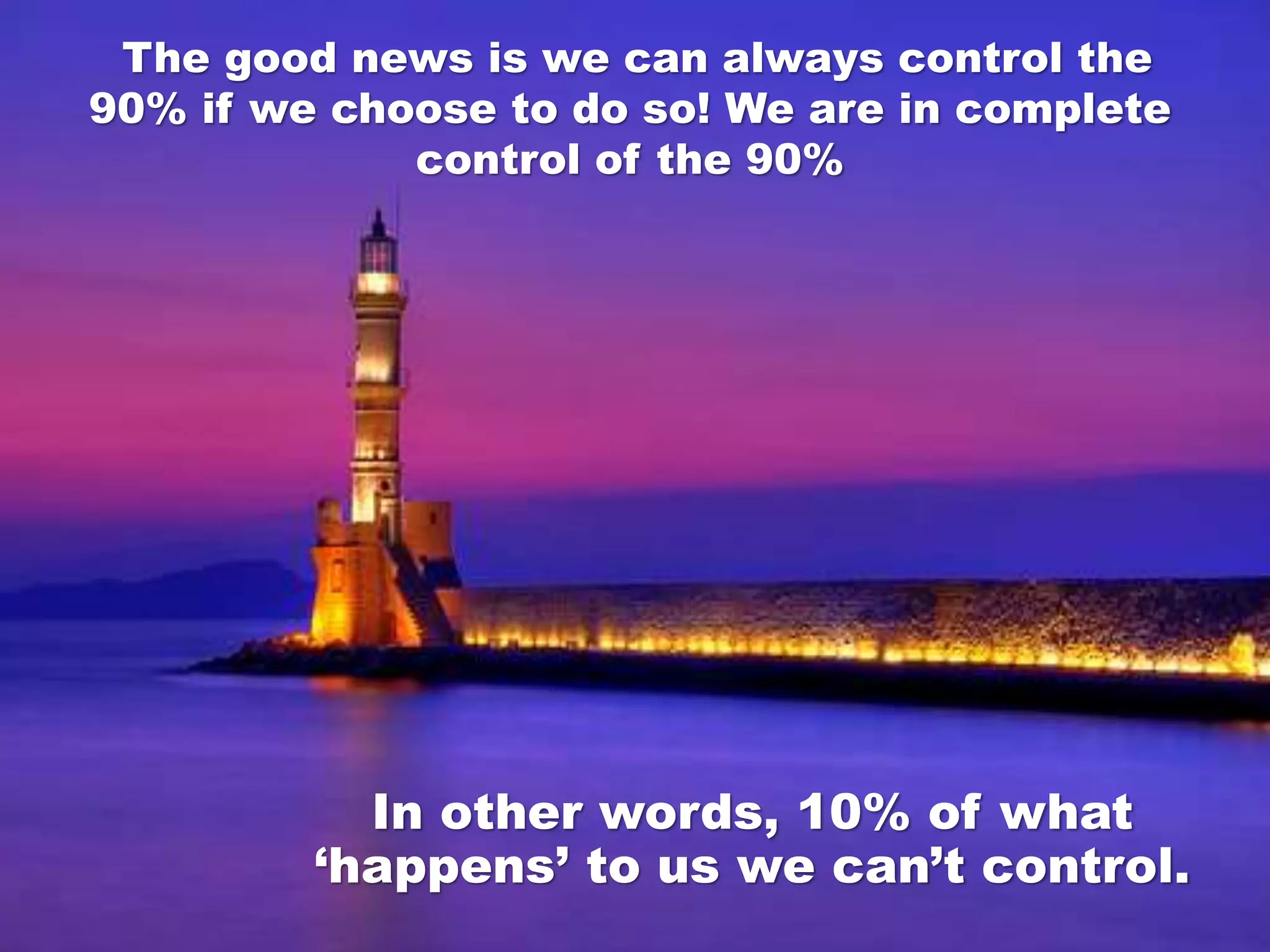 The 90/10 Principle by Stephen Covey. ( Law of averages ) | PPSX