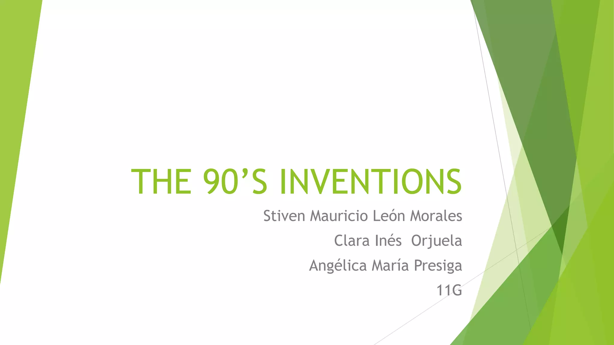 The 90’s inventions - PASSIVE VOICE | PPTX