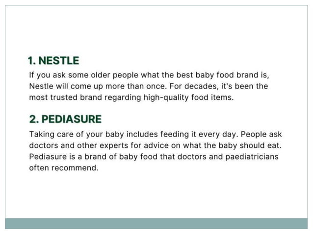 The 9 Best Indian Baby Food Brands - Danone India | PPTX