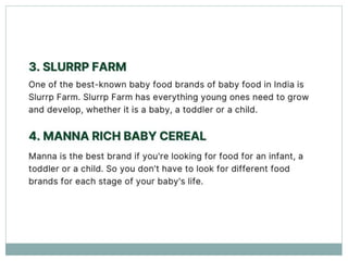 The 9 Best Indian Baby Food Brands - Danone India | PPTX