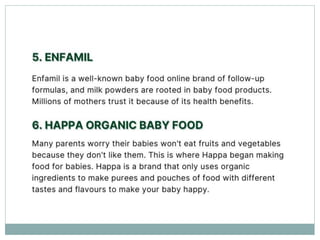 The 9 Best Indian Baby Food Brands - Danone India | PPTX