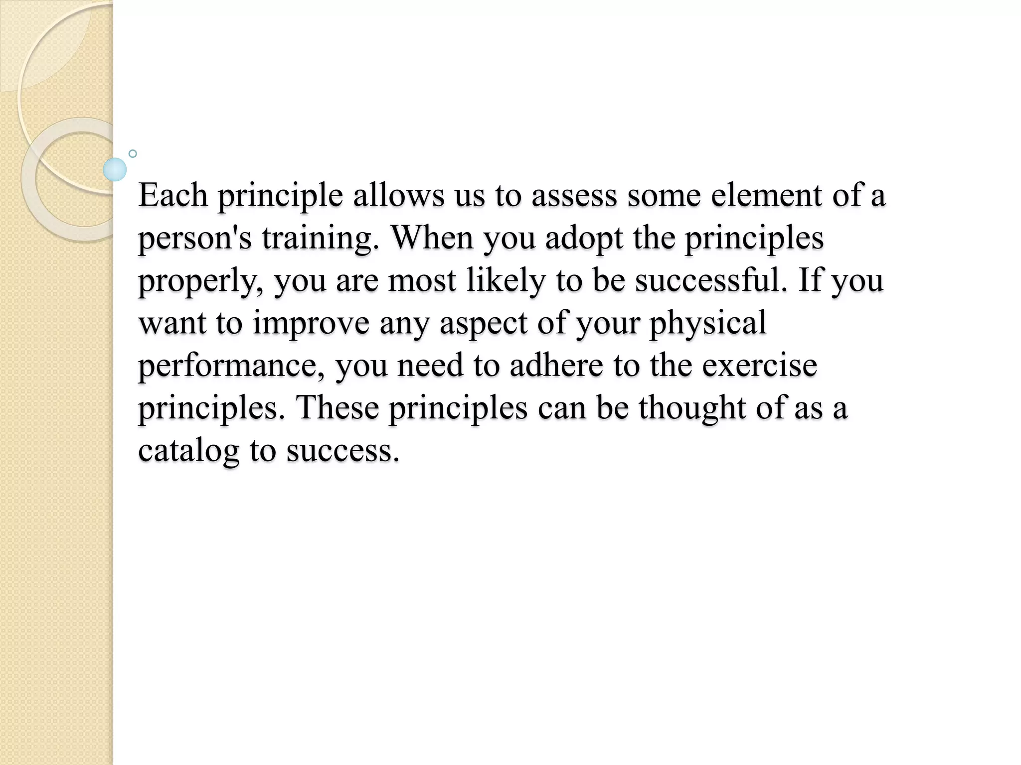 The 9 Principles of Exercise | PPTX