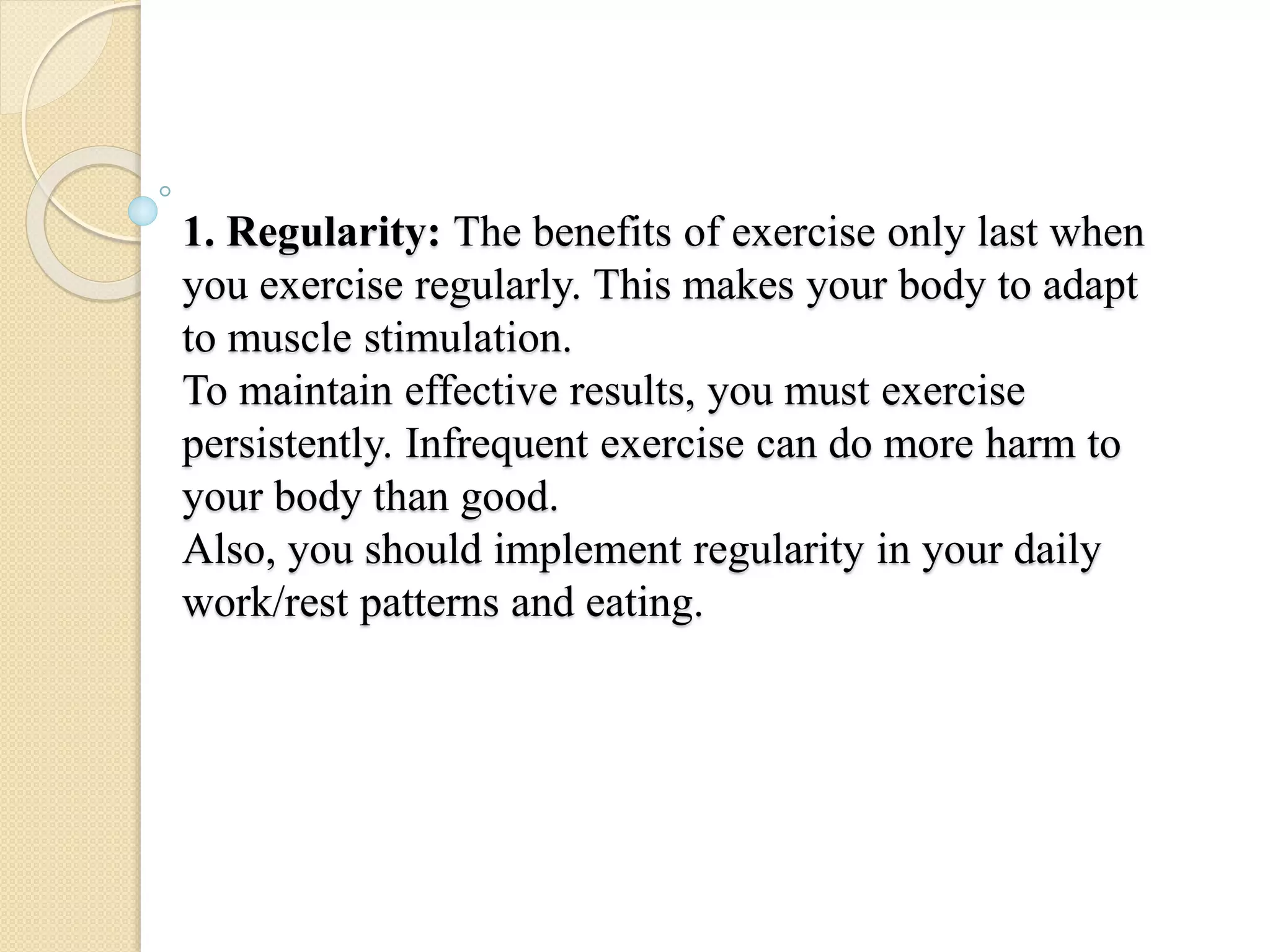 The 9 Principles of Exercise | PPTX