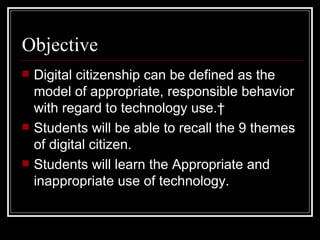 The 9 Themes Of Digital Citizenship | PPT | Internet Safety | Parenting
