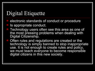 The 9 Themes Of Digital Citizenship | PPT