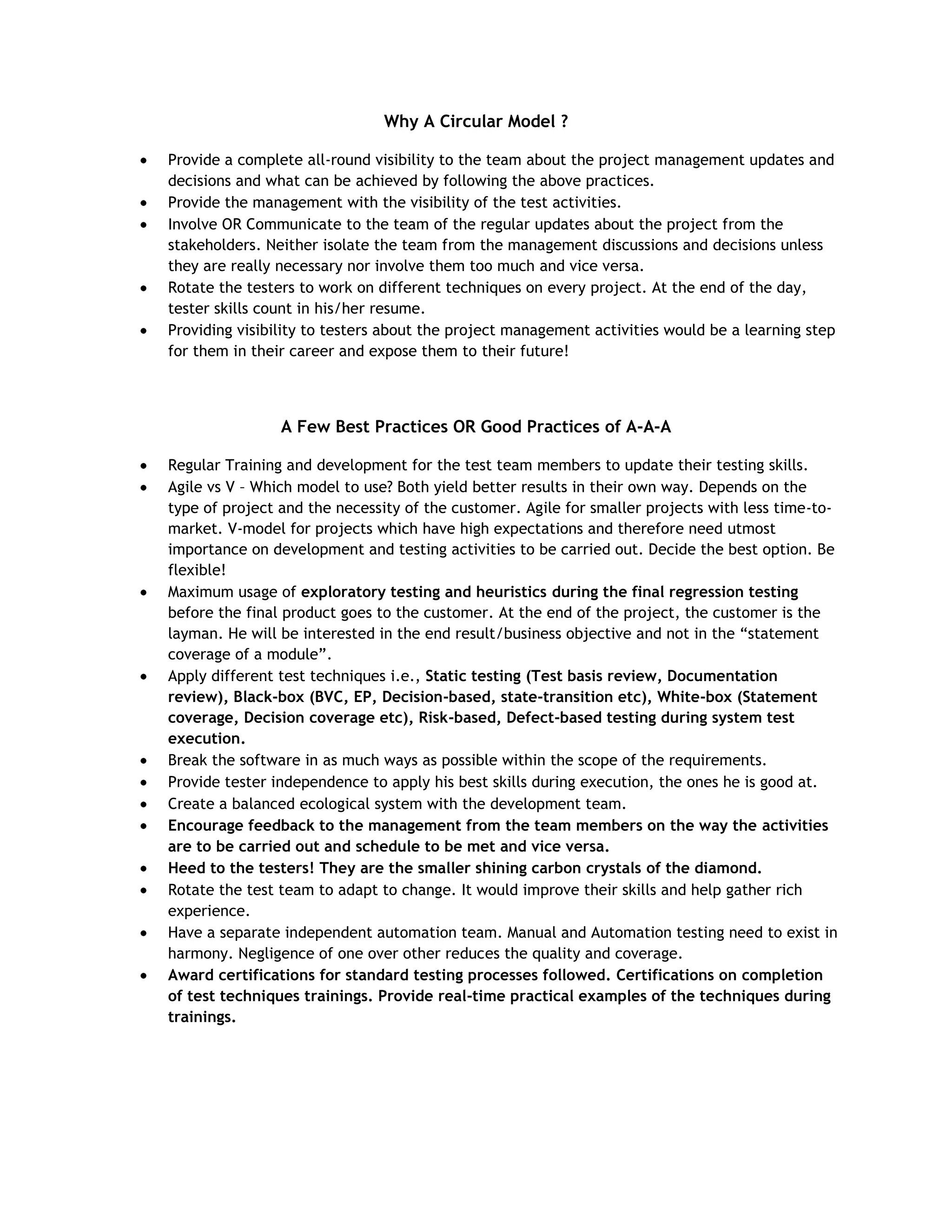 The AAA Test Transformation Model | DOCX | Computer Software and ...