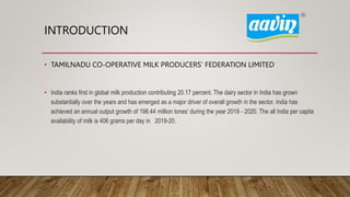 AAVIN milk production PPT | PPTX