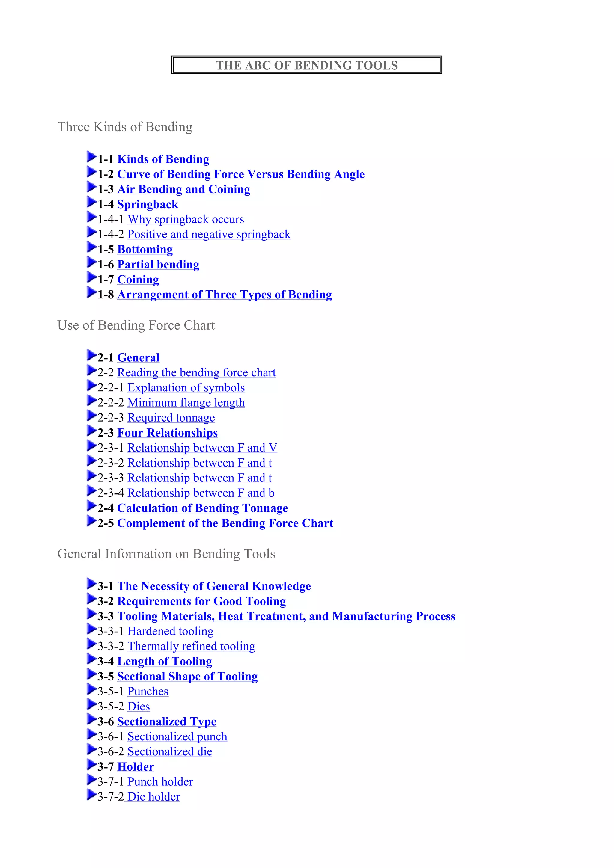The abc of bending tools | PDF