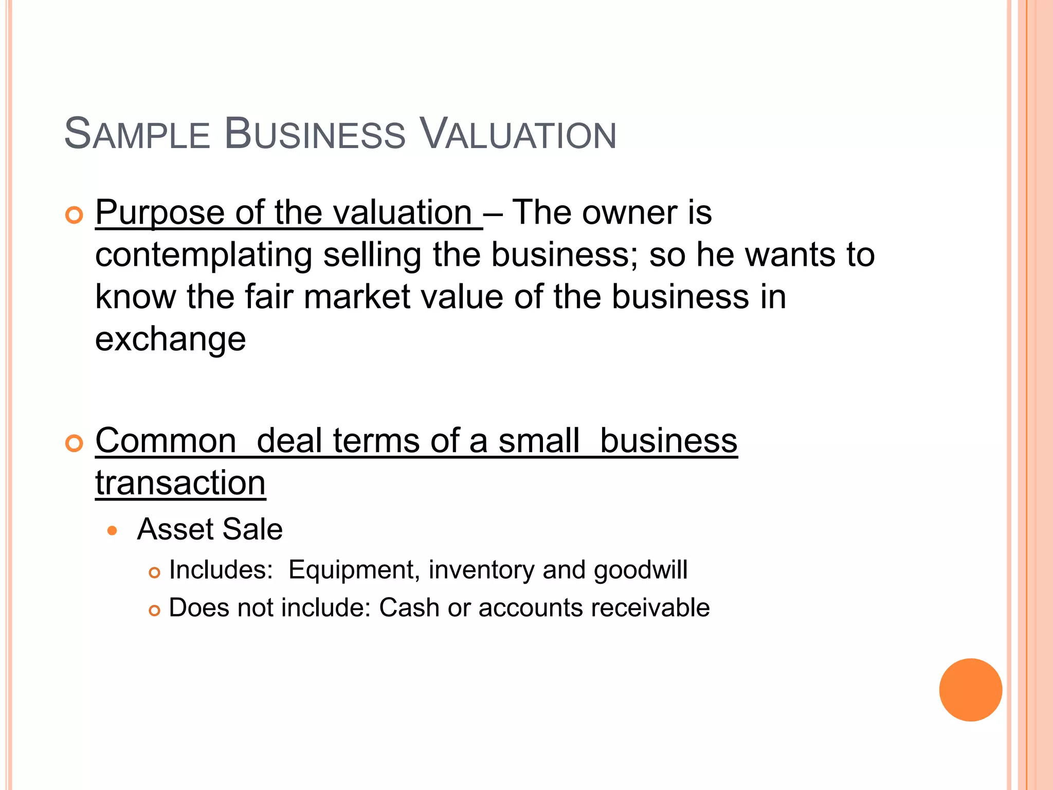 The ABC's of Business Valuation | PPTX