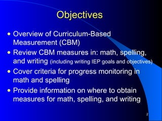 The abc's of cbm for maths, spelling and writing | PPT