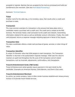 THE ABC'S of CREDIT CARD TERMINOLGY | PDF