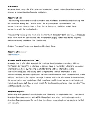 THE ABC'S of CREDIT CARD TERMINOLGY | PDF