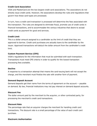 THE ABC'S of CREDIT CARD TERMINOLGY | PDF
