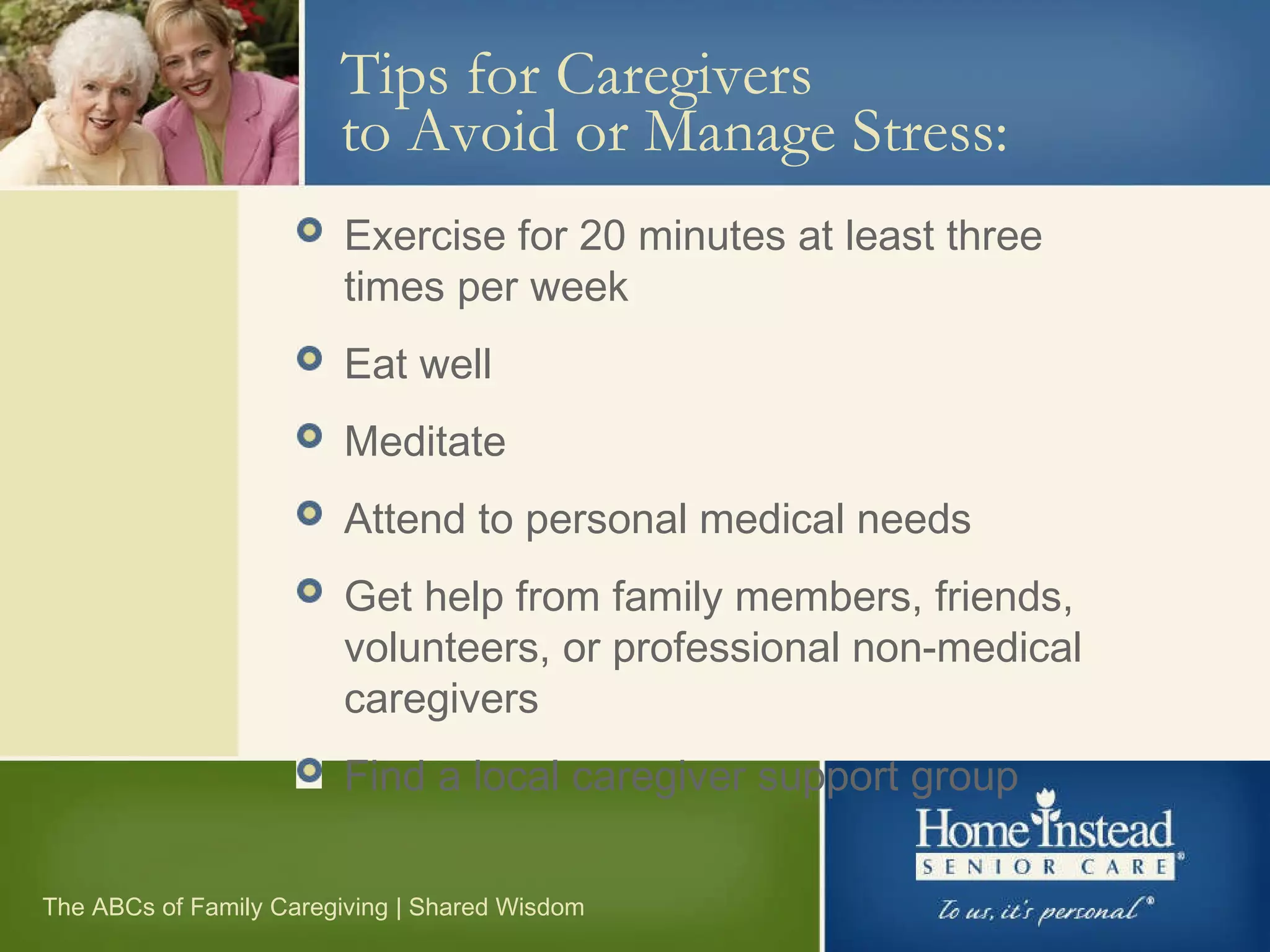 The Ab Cs Of Family Caregiving Powerpoint | PPT
