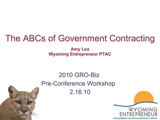 The ABCs of Government Contracting | PPT