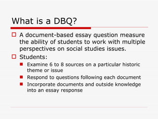 The ABC's of the DBQ | PPT