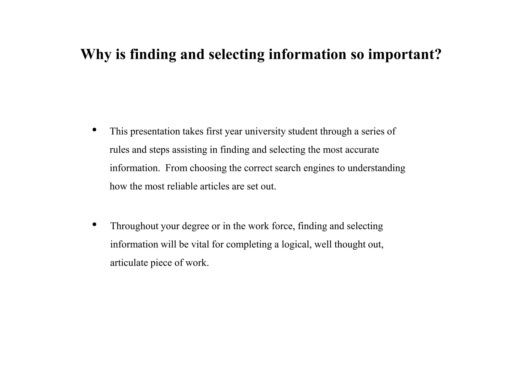 The ability to find and select information online | PPTX