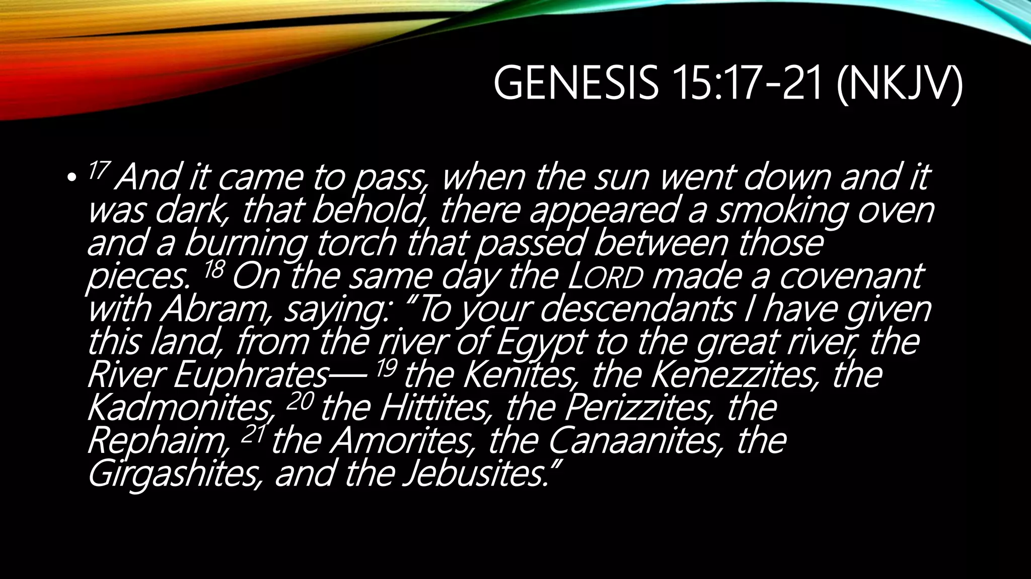 The abrahamic covenant | PPTX