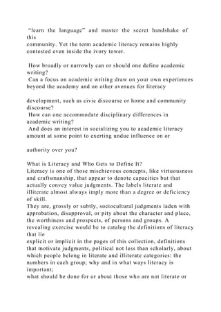 The Academic Discourse Community Rolf Norgaard The fol.docx