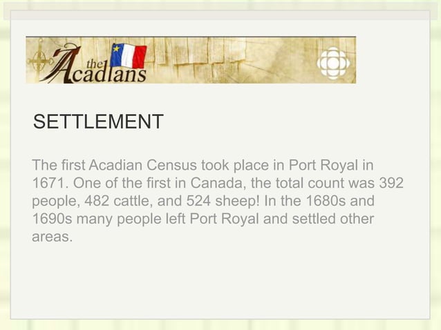 The Acadians | PPTX | North America Travel | Travel Locations
