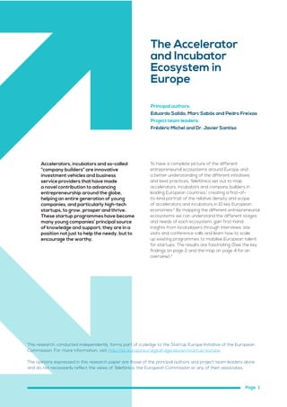 The accelerator and incubator ecosystem in Europe (2013) | PDF