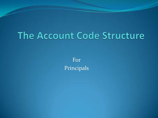 The account code structure for Texas Principals | PPTX