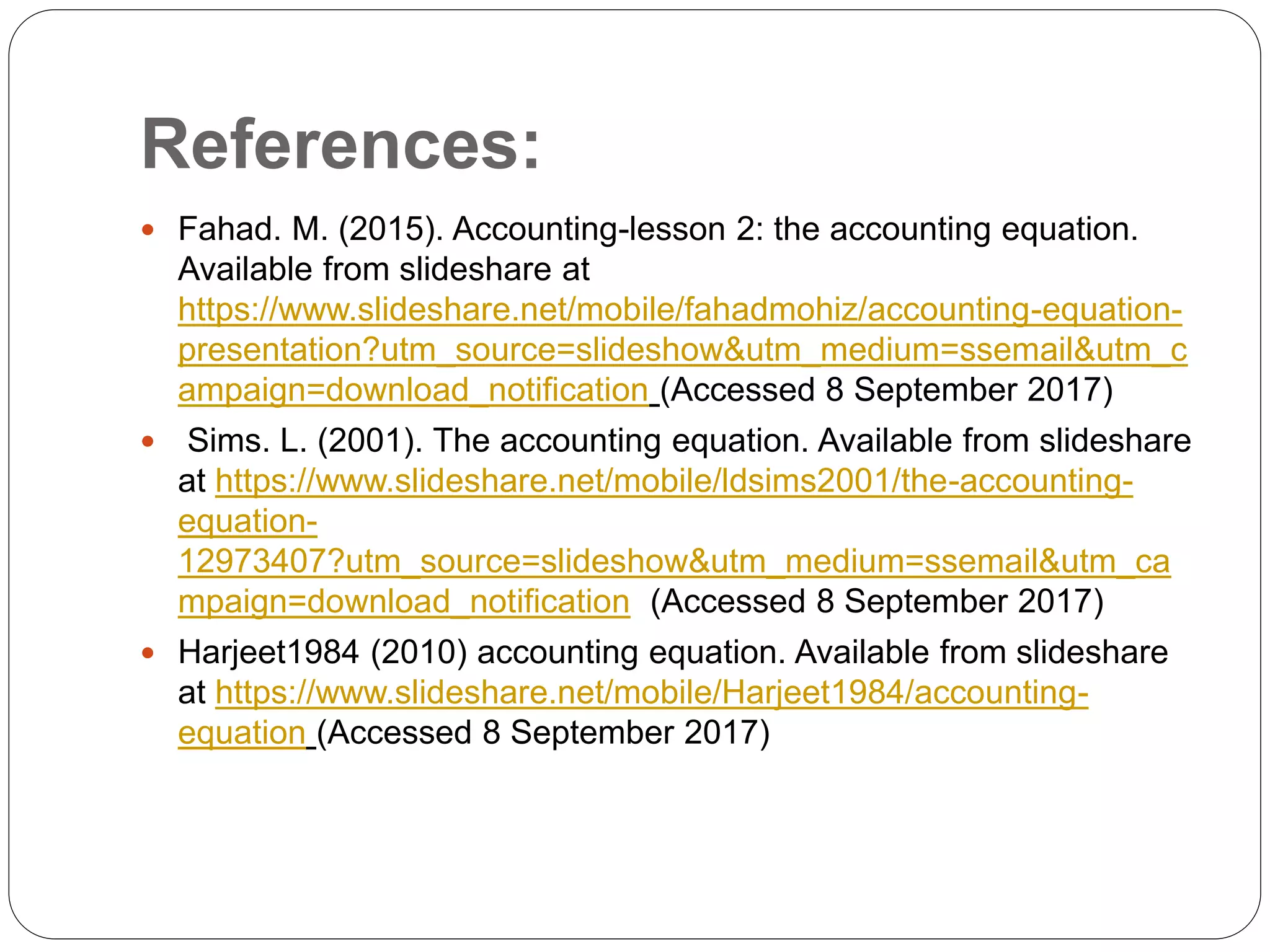The accounting equation | PPTX