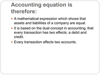 The accounting equation | PPTX