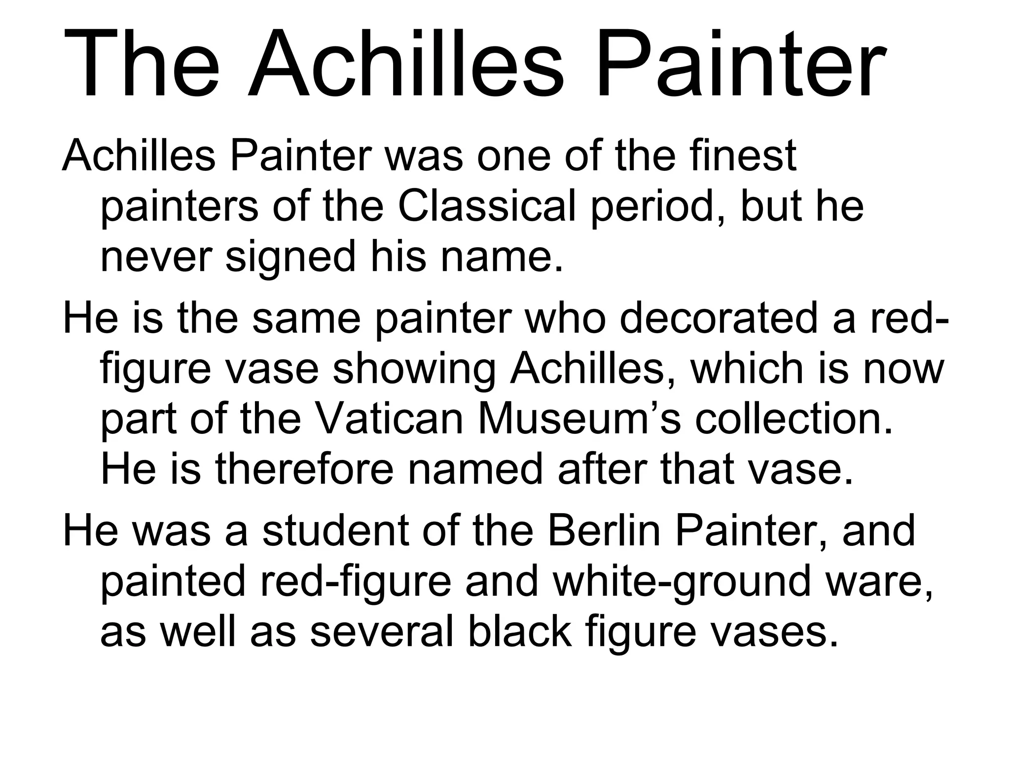 Achilles Painter | PPT
