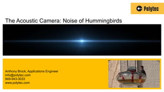 The Acoustic Camera: Noise of Hummingbirds | PPTX