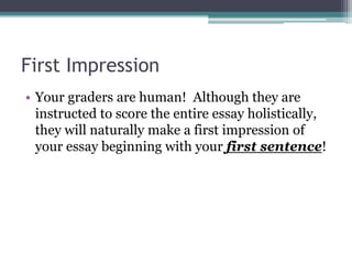 The act essay – first impression | PPTX