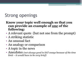 The act essay – first impression | PPTX