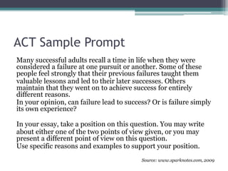 The act essay – first impression | PPTX
