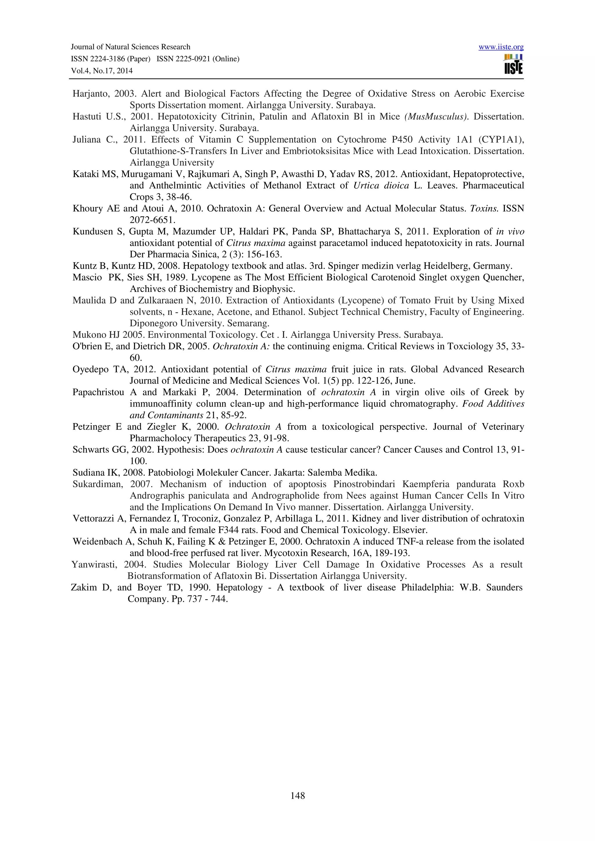 The activities of pumelo fruit juice (citrus maxima var | PDF