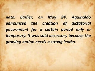 The act of proclamation of independence of the filipino people | PPTX